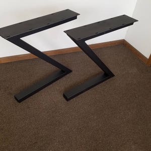 Z-shaped Steel Metal Table/desk/bench Legs - Etsy