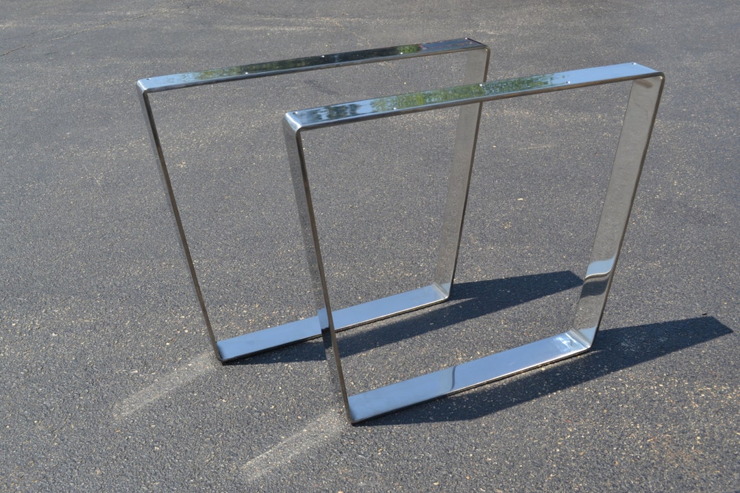 Polished Stainless Bent Metal Table/desk/bench Legs - Any Size!! - Etsy