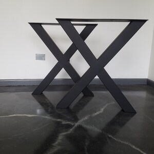 Metal Table Legs, Industrial X-frame Style - Any Size and Color! - Etsy
