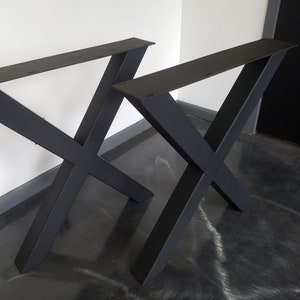 Metal Table Legs, Industrial X-frame Style - Any Size and Color! - Etsy