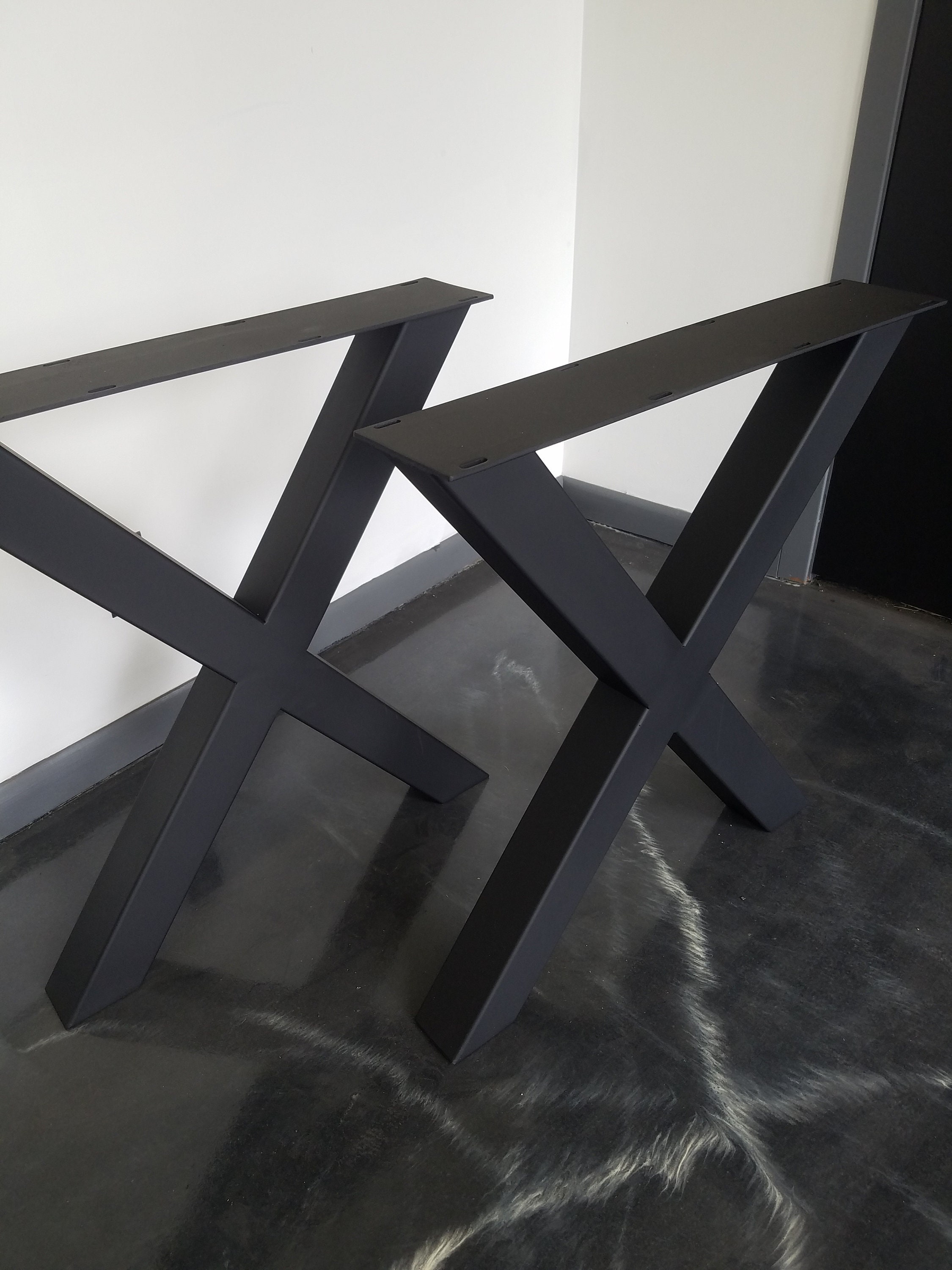 Metal Table Legs, Industrial X-frame Style - Any Size and Color! - Etsy