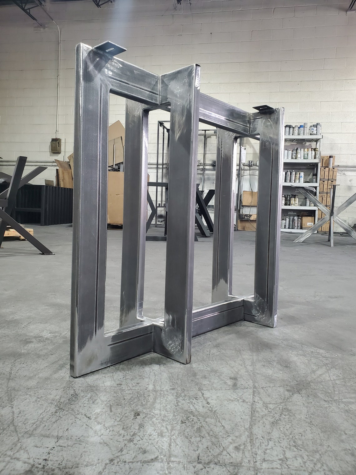 Intersecting Rectangular Metal Table Base/frame Any Size & | Etsy