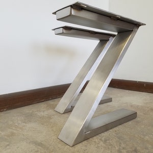 Brushed Stainless Z-shaped Table/desk/bench Legs - Etsy