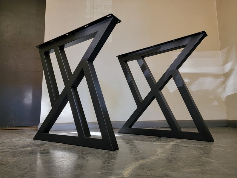 Slant X-frame Style Metal Table Legs Any Size/color - Etsy