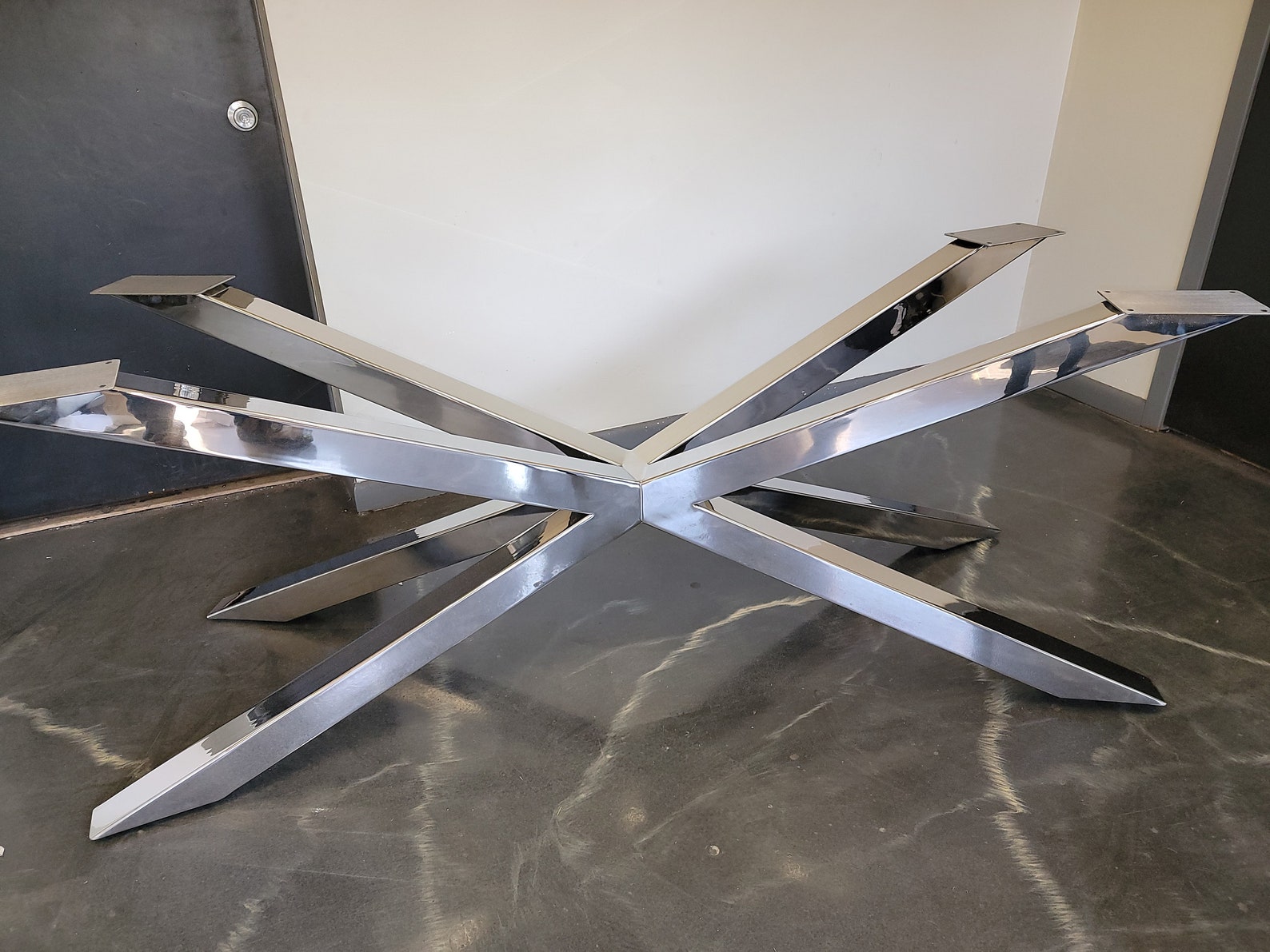 Polished Stainless Spider Style Metal Table Base - Any Size! - Etsy