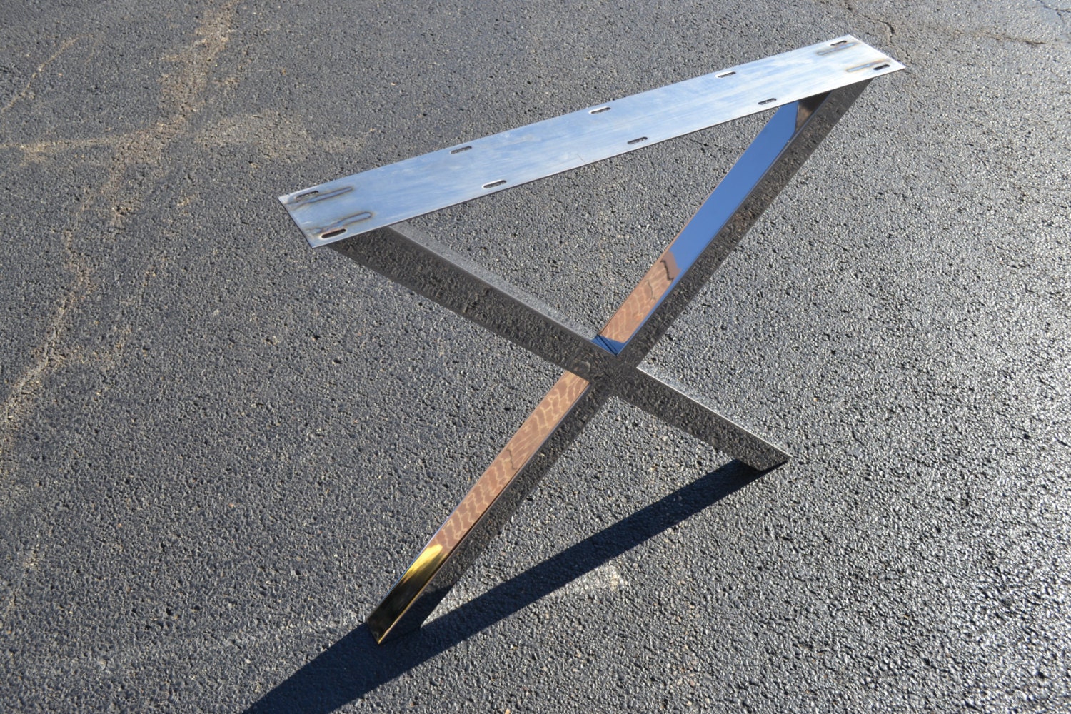 Polished Stainless X-frame Table/bench/desk Legs Any Size | Etsy