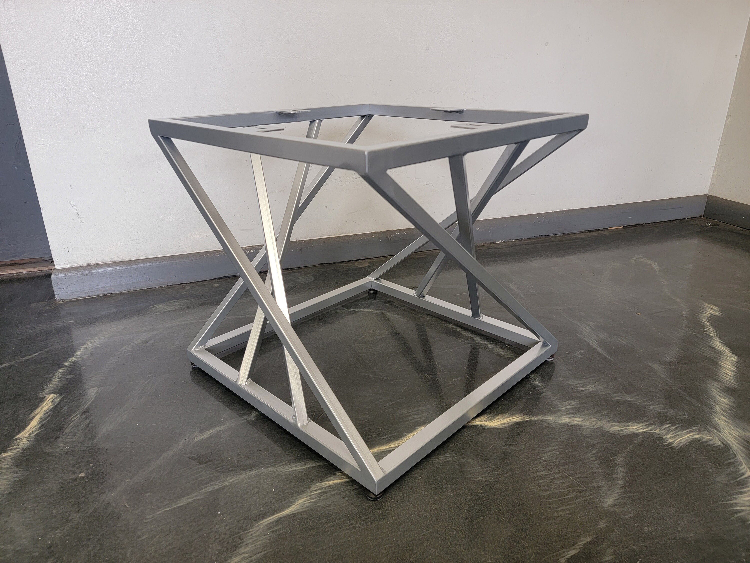Twisted Square Metal Table Base - Any Size/color - Etsy