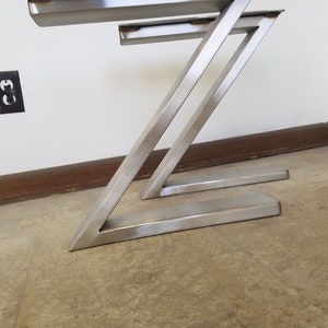 Brushed Stainless Z-shaped Table/desk/bench Legs - Etsy
