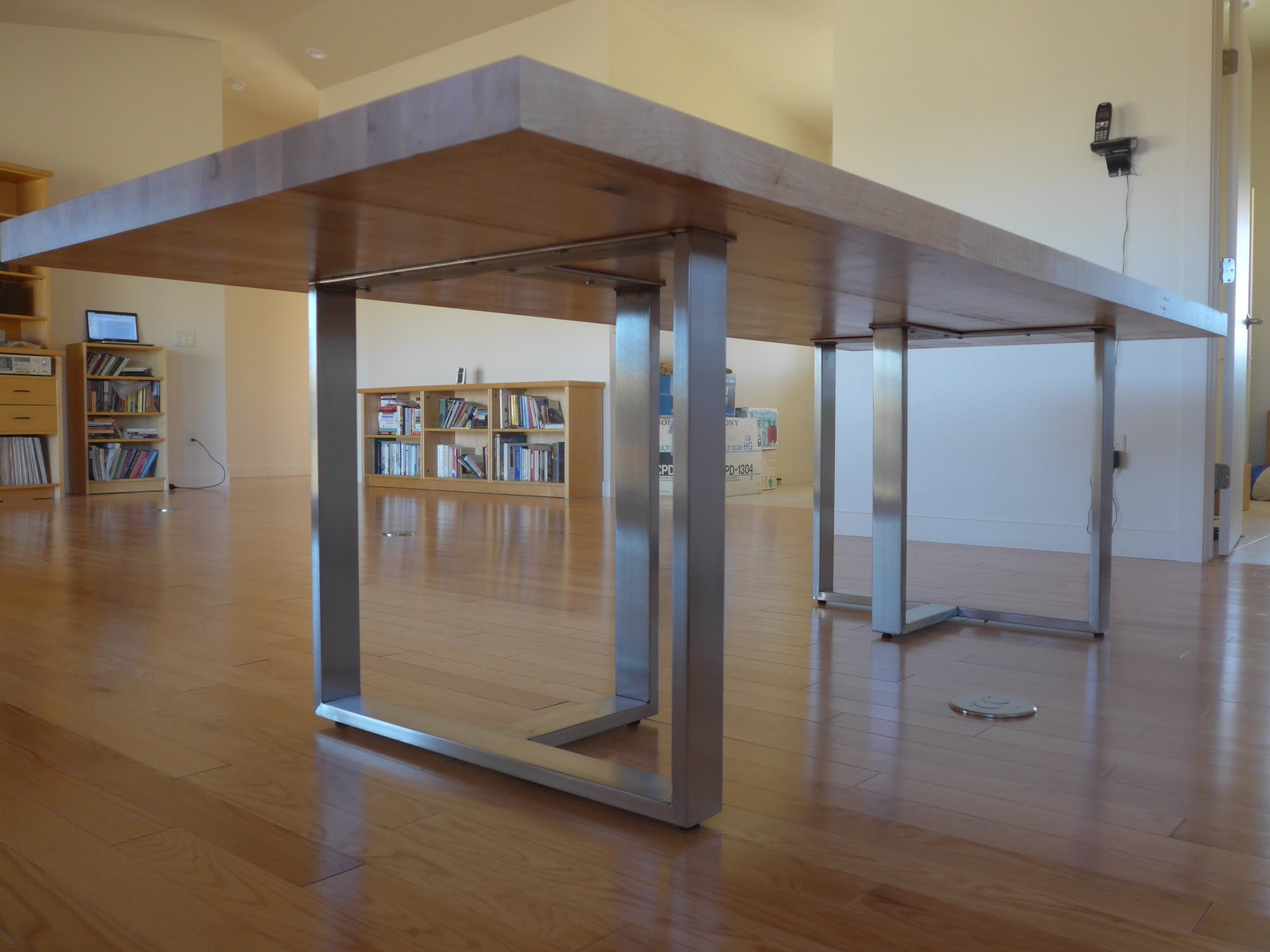 Brushed Stainless Metal T-shaped Table/desk/bench Legs Any - Etsy