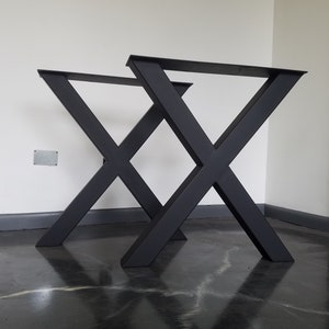 Metal Table Legs, Industrial X-frame Style - Any Size and Color! - Etsy