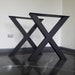Metal Table Legs, Industrial X-frame Style - Any Size and Color! - Etsy