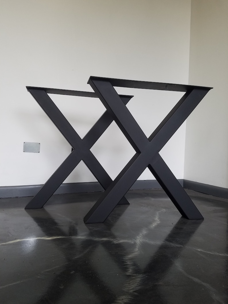 Metal Table Legs, Industrial X-frame Style - Any Size and Color! - Etsy