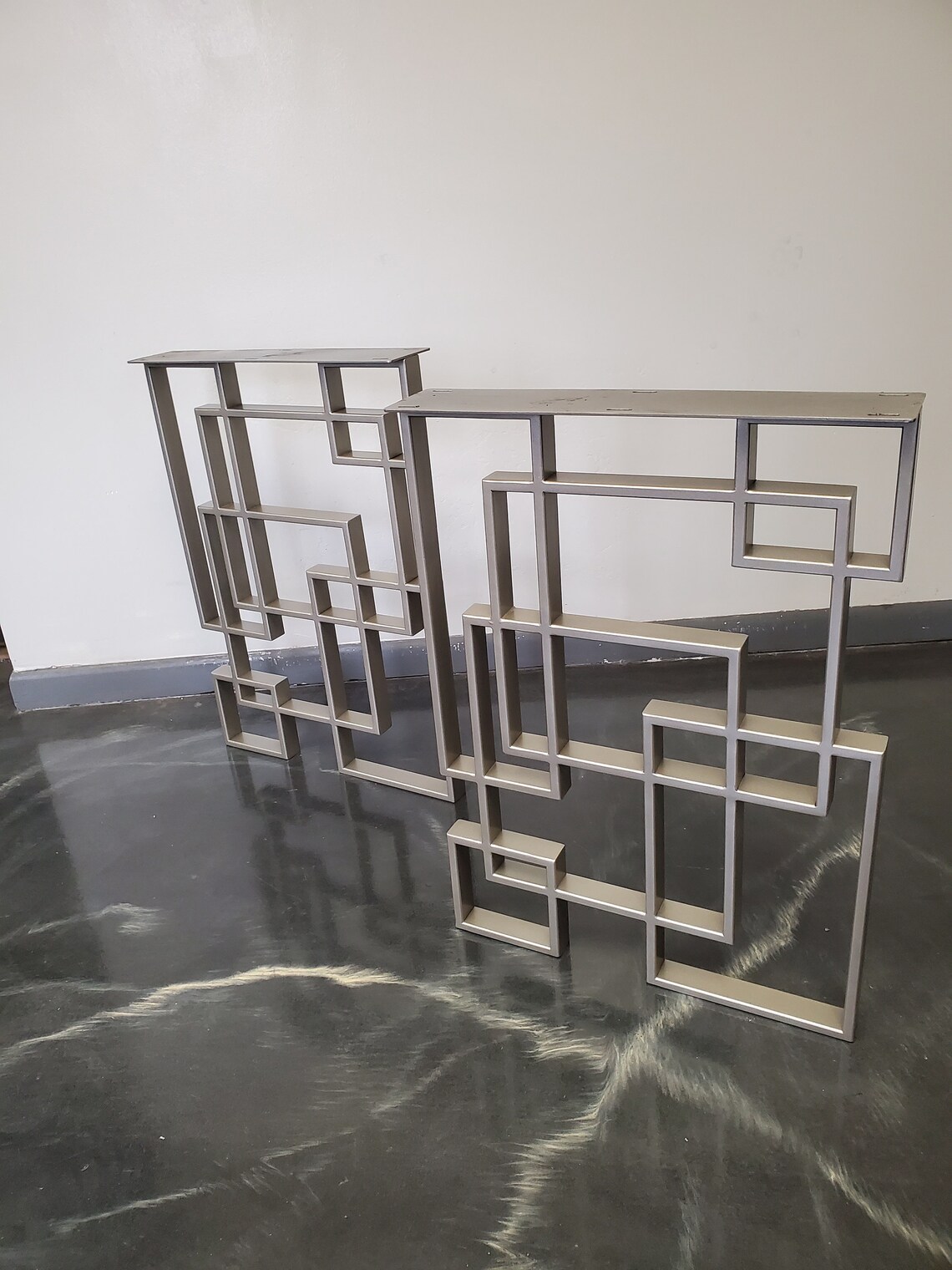 Interlocking Squares Style Metal Table Legs - Etsy