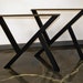Offset X-frame Style Metal Table Legs - Any Size/color - Etsy