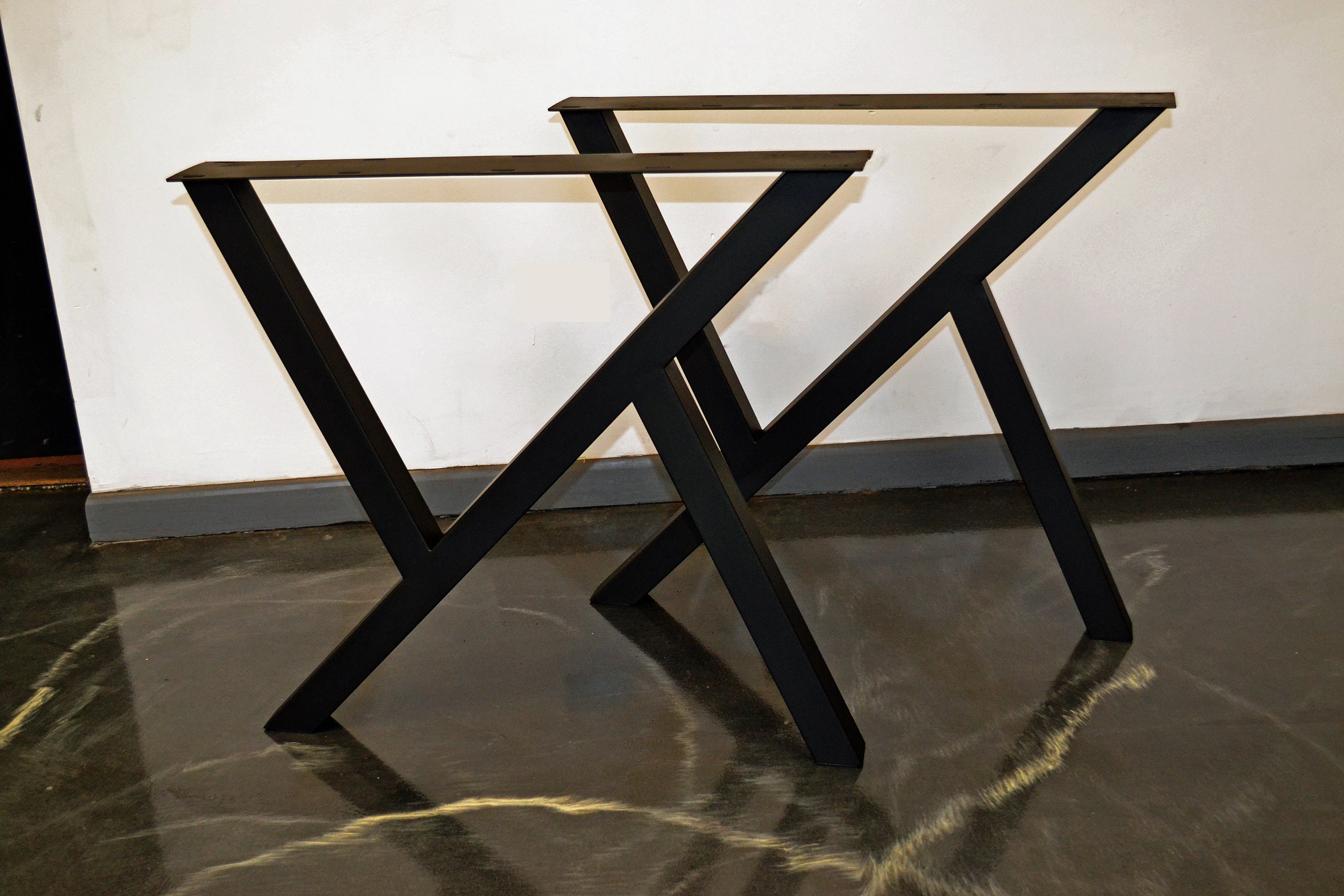 Offset X-frame Style Metal Table Legs - Any Size/color - Etsy