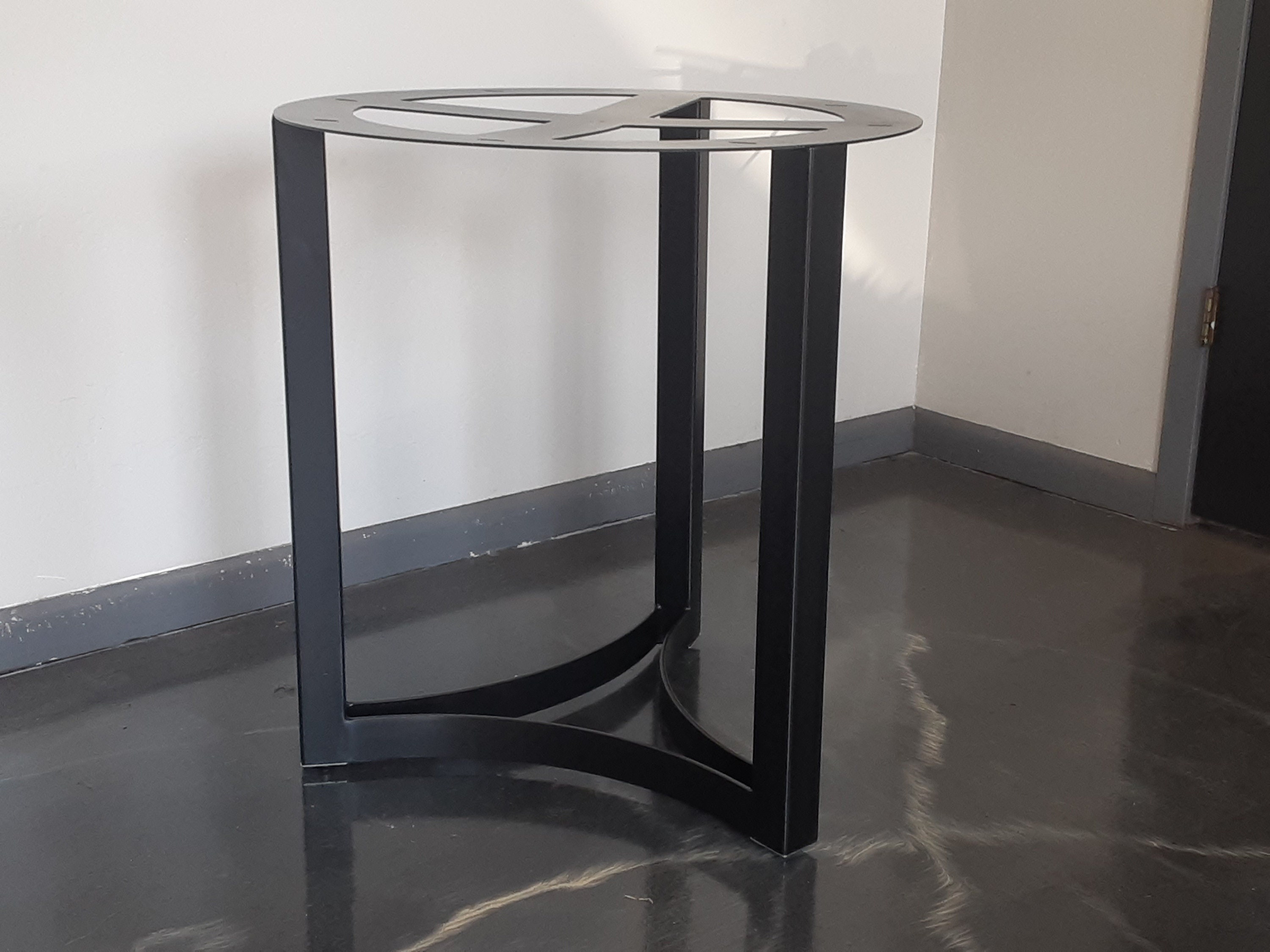 Rolled Triangular Metal Trestle/pedestal Base Any - Etsy