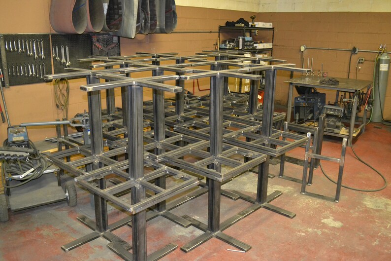 Metal Table Pedestal Stand/base Frame Rectangular Tubing - Etsy