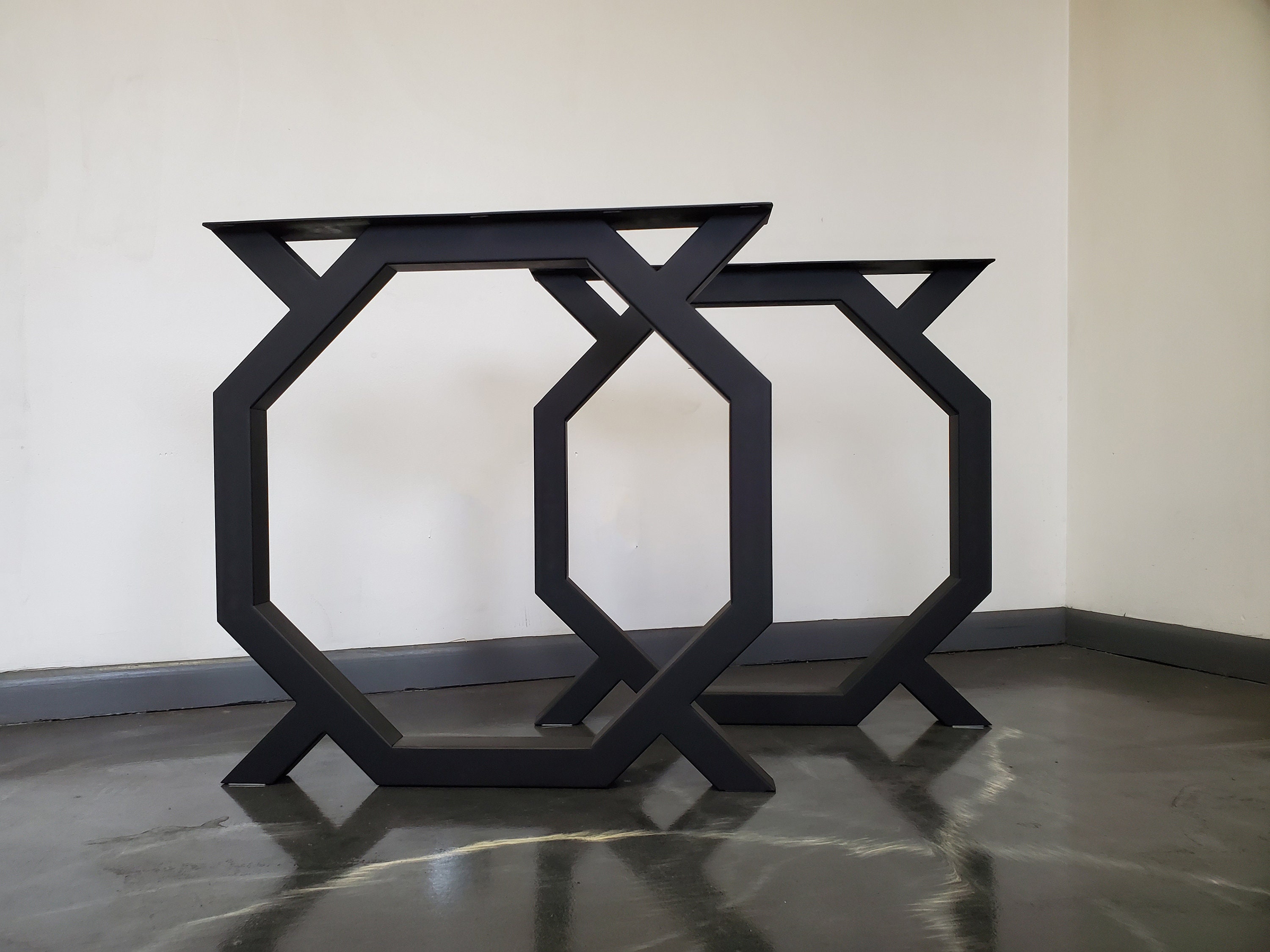 Metal Table Legs Octagon Style Any Size/color | Etsy