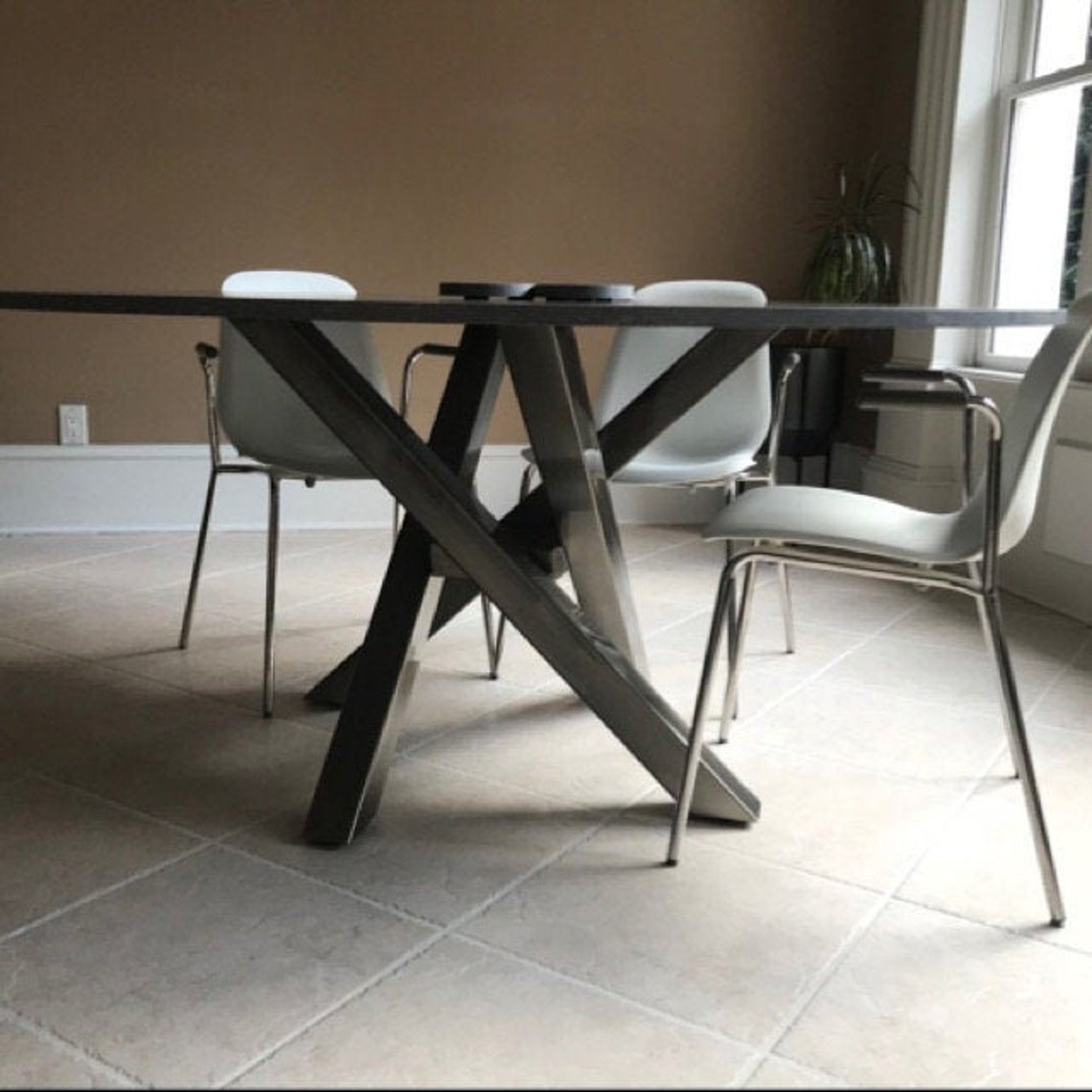 Metal Table Base Criss Cross Style Any Size/color - Etsy