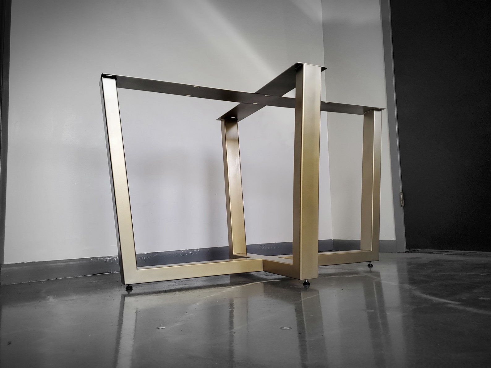 Metal Rectangular Tapered Table Base Any Size/color - Etsy