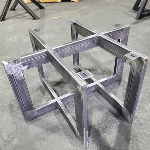 Intersecting Rectangular Metal Table Base/frame - Any Size & Color - Etsy