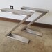 Brushed Stainless Z-shaped Table/desk/bench Legs - Etsy