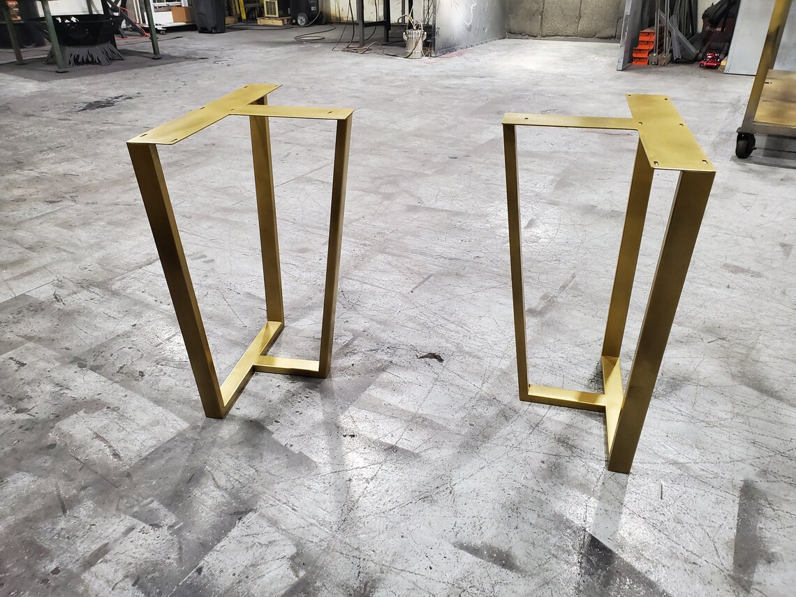 Tapered T-shaped Legs Metal Table Legs Any Size/color - Etsy
