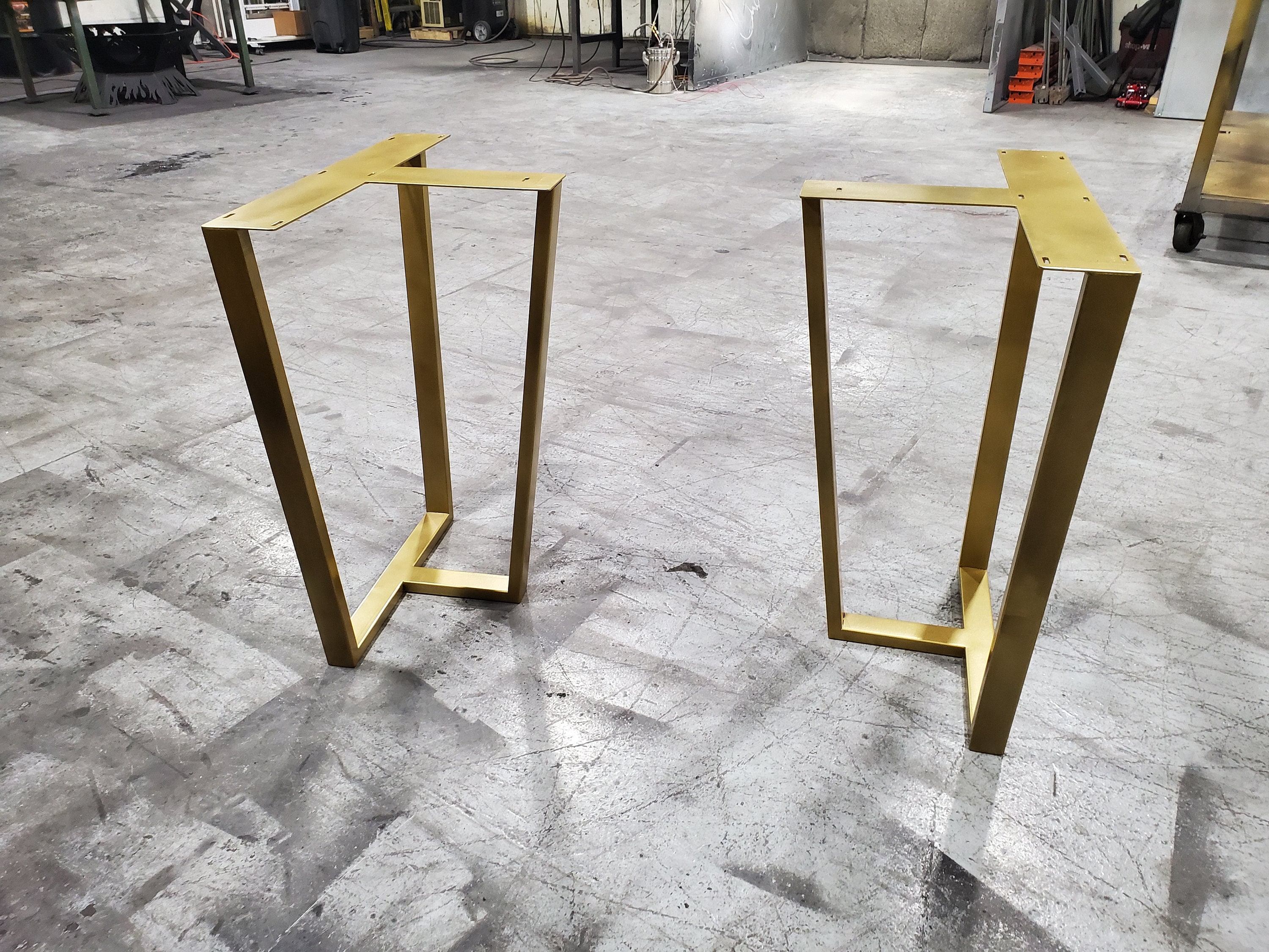 Tapered T-shaped Legs Metal Table Legs Any Size/color - Etsy