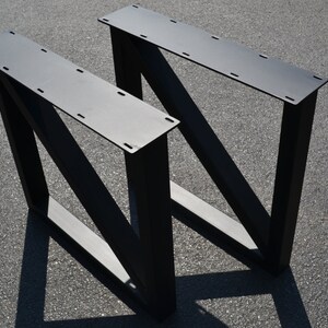 Steel Metal Table Legs, Rectangular Cross Brace Style - Any Size/color ...
