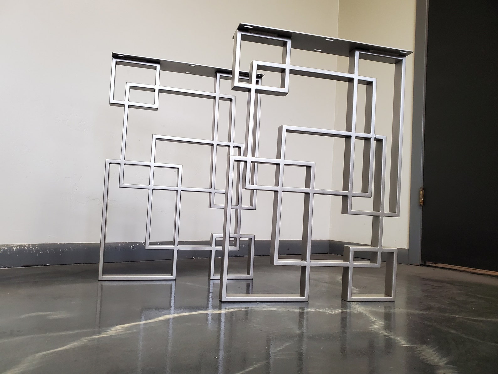 Interlocking Squares Style Metal Table Legs - Etsy