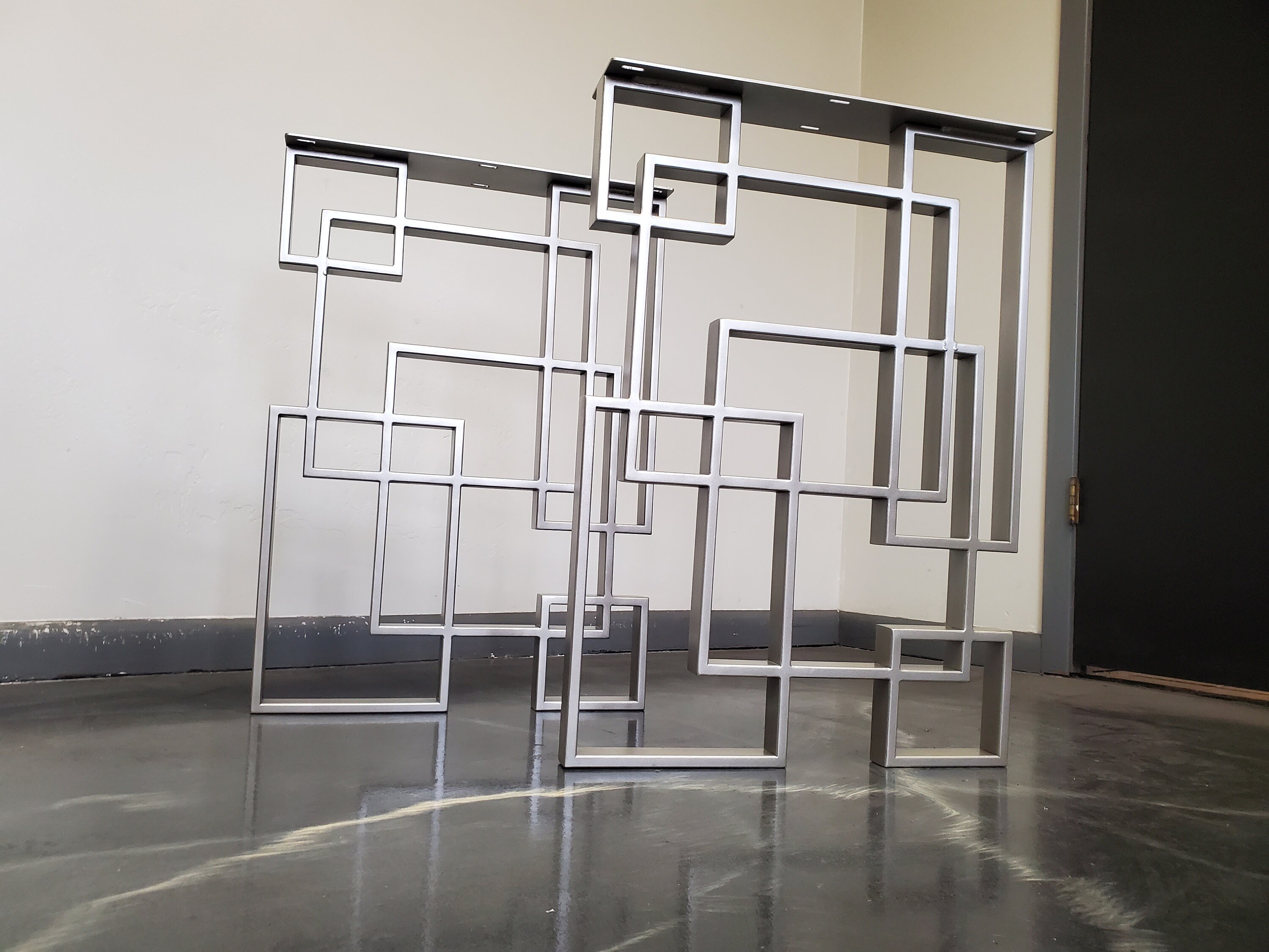 Interlocking Squares Style Metal Table Legs - Etsy