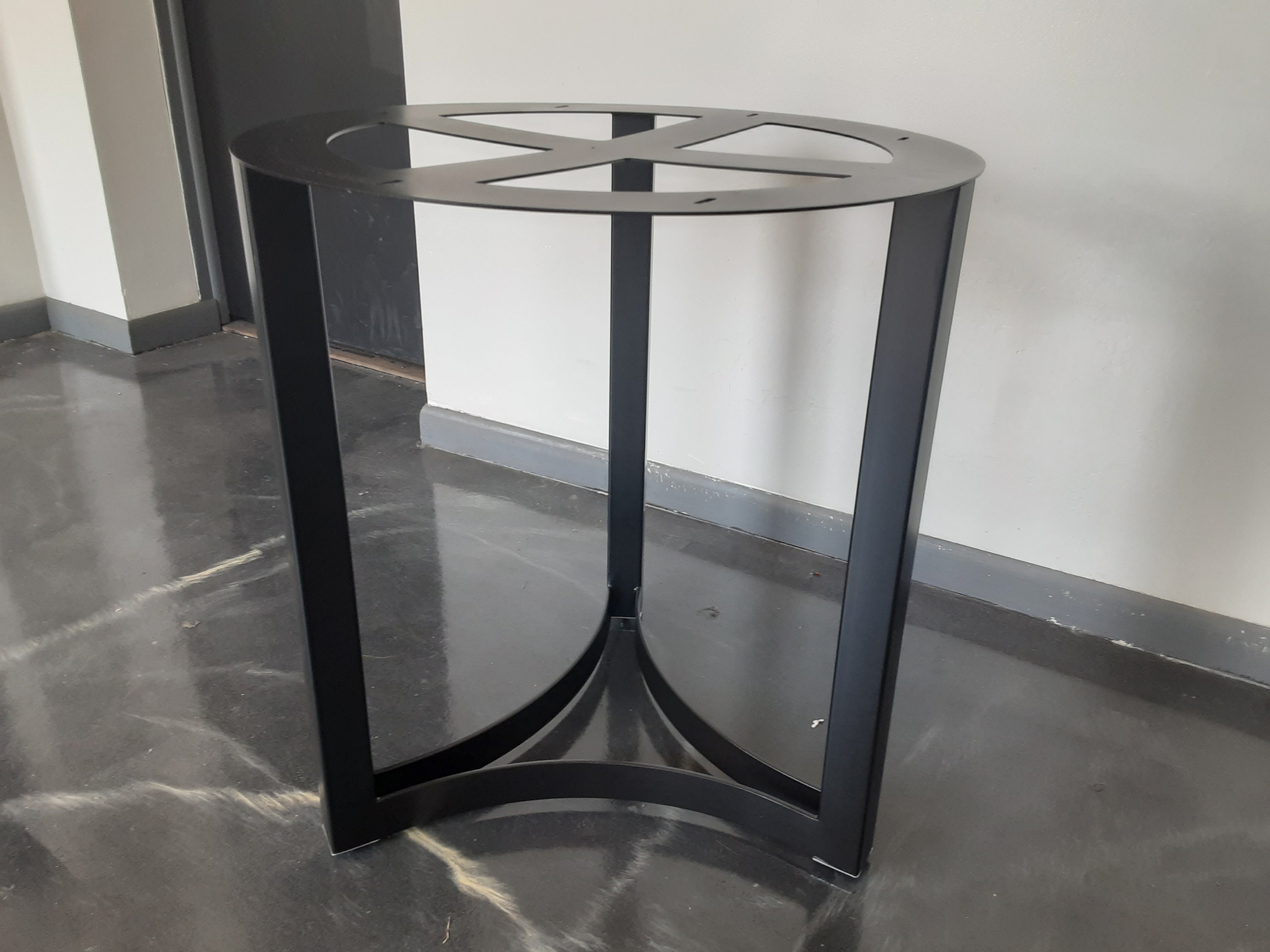 Rolled Triangular Metal Trestle/pedestal Base Any - Etsy