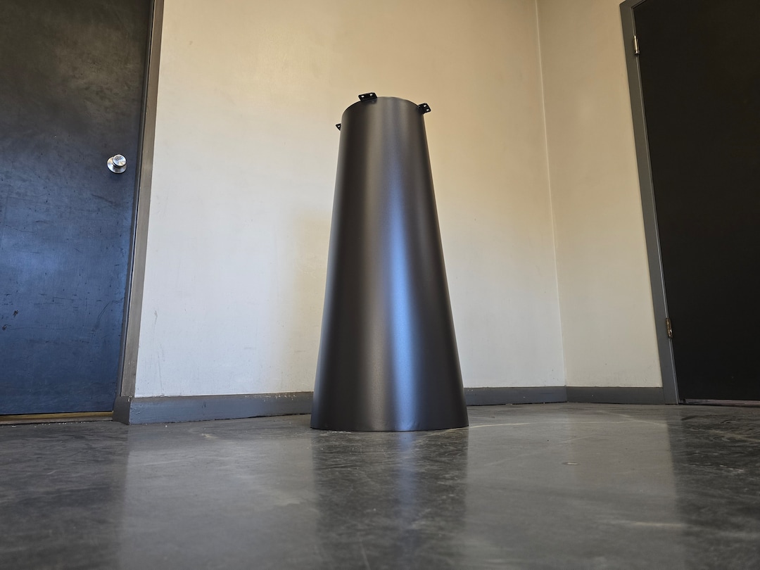Cone Style Metal Pedestal Base | Custom, Made-to-order for Wood, Stone ...