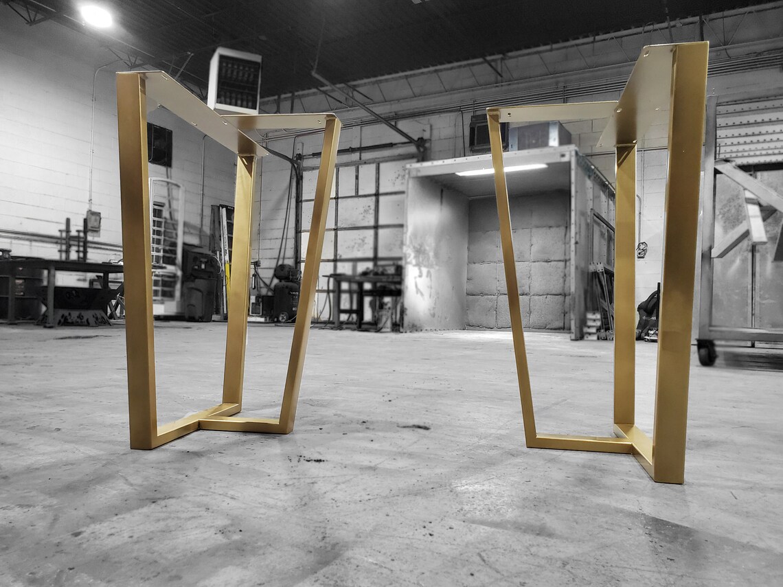 Tapered T-shaped Legs Metal Table Legs Any Size/color - Etsy