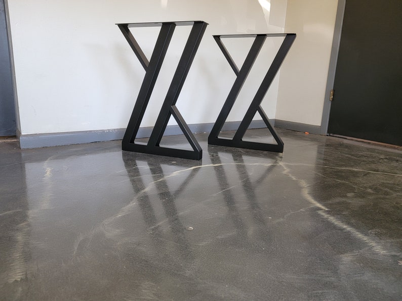 Double Slant Style Metal Table Legs Any Size/color | Etsy