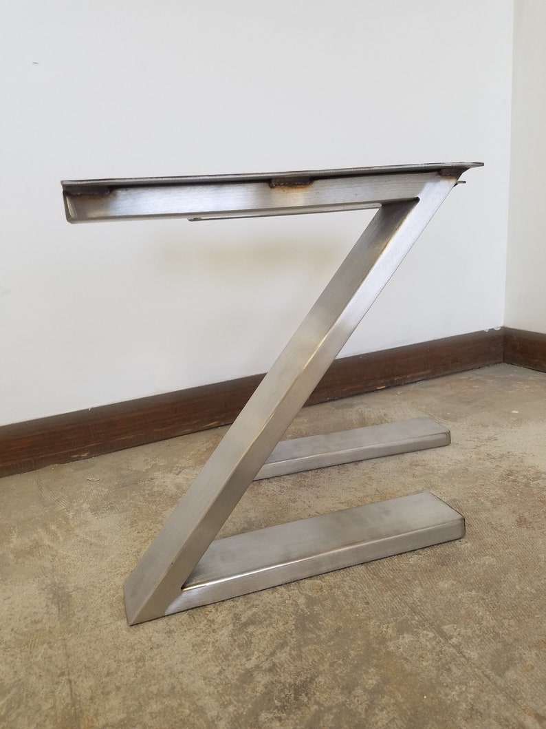 Brushed Stainless Z-shaped Table/desk/bench Legs | Etsy