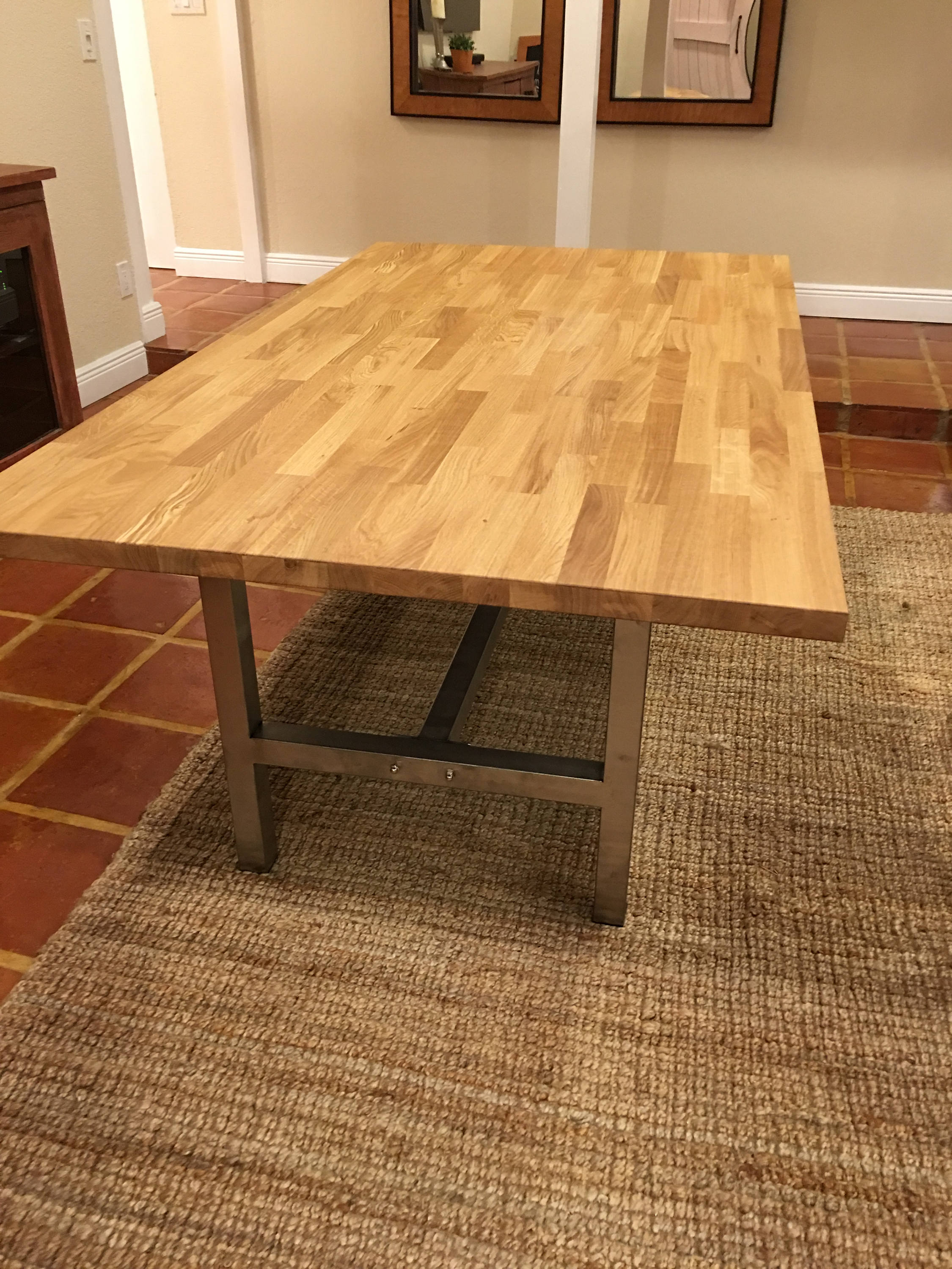 Brushed Metal Stainless Steel H-Frame Table Legs Any Size | Etsy