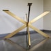 Rectangular Cross-x Metal Table Base/frame Any Size/color - Etsy