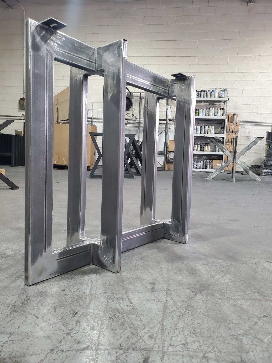 Intersecting Rectangular Metal Table Base/frame - Any Size & Color - Etsy