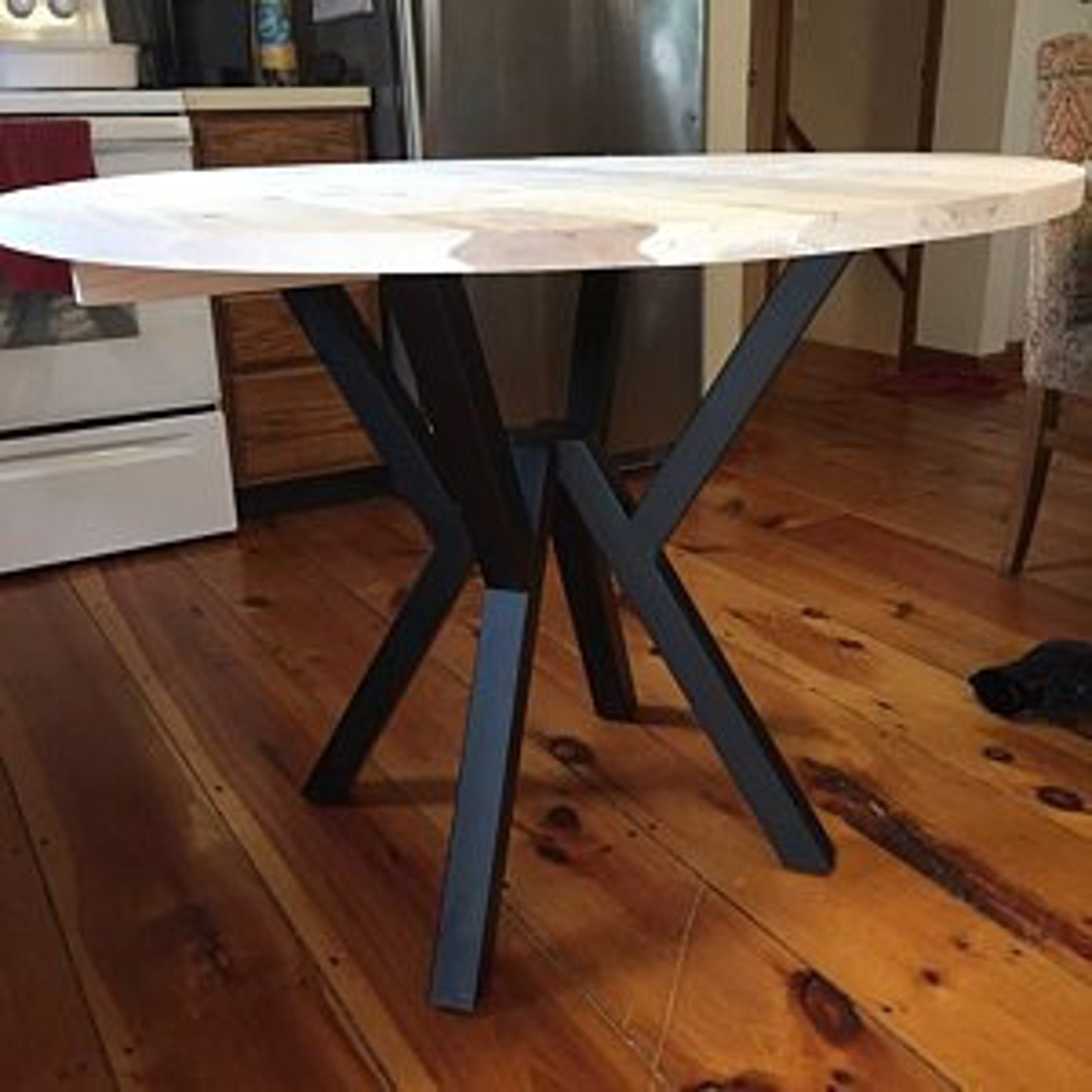 Steel W-style Table Trestle/pedestal Base Any Size/color | Etsy