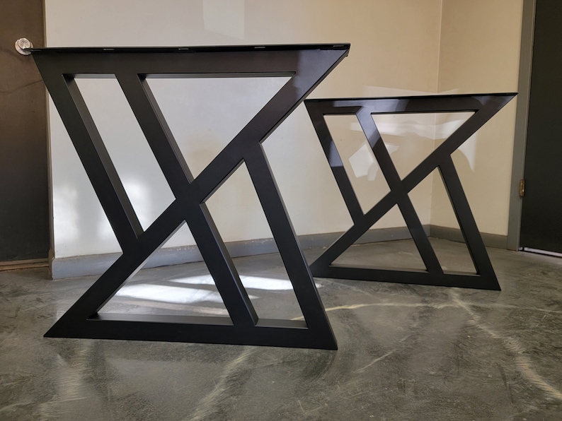 Slant X-frame Style Metal Table Legs - Any Size/color - Etsy