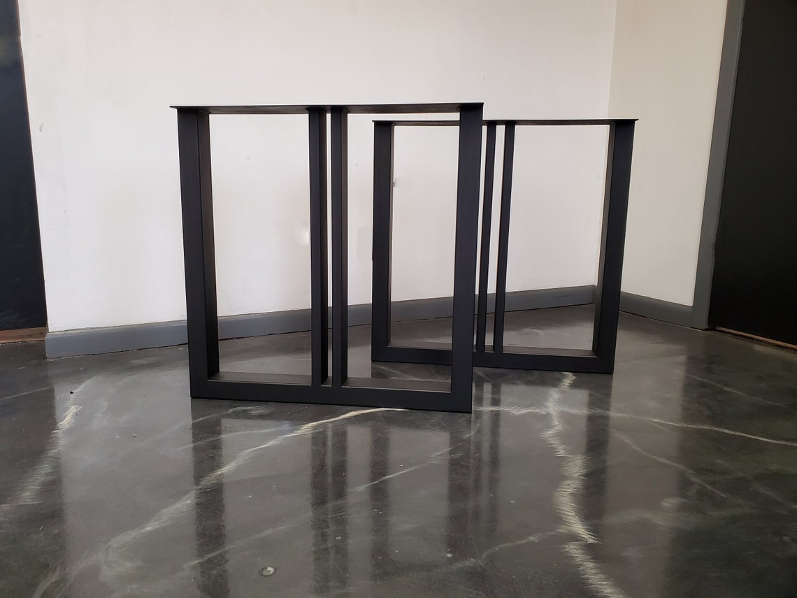Metal Table Legs Rectangular Column Style Any Size/color - Etsy