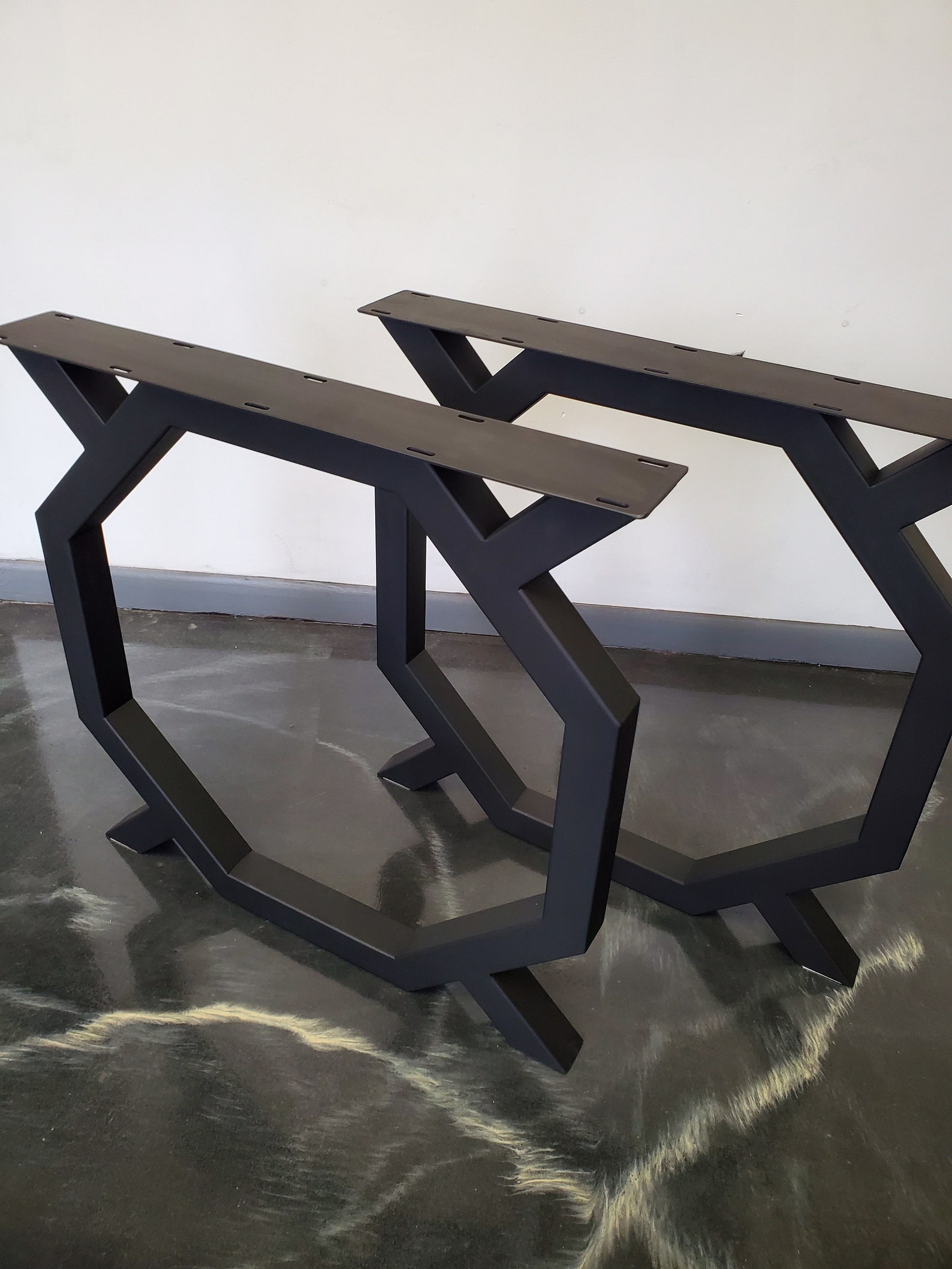 Metal Table Legs Octagon Style Any Size/color | Etsy