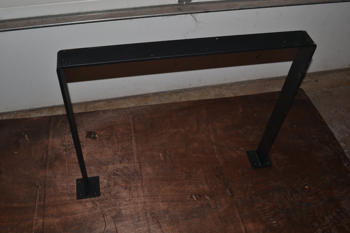 Bent Steel Industrial Table Legs Any Size & Color - Etsy