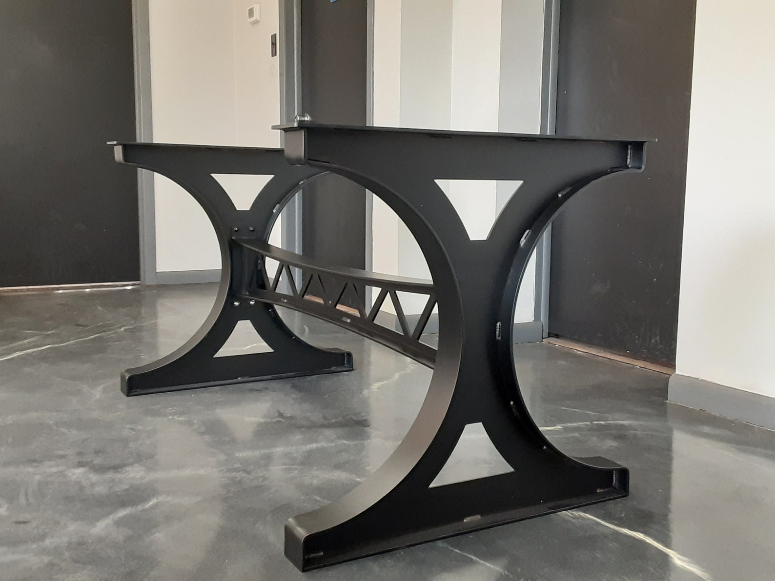 Bridge Trestle Metal Table/bench/desk Legs - Any Size/color! - Etsy