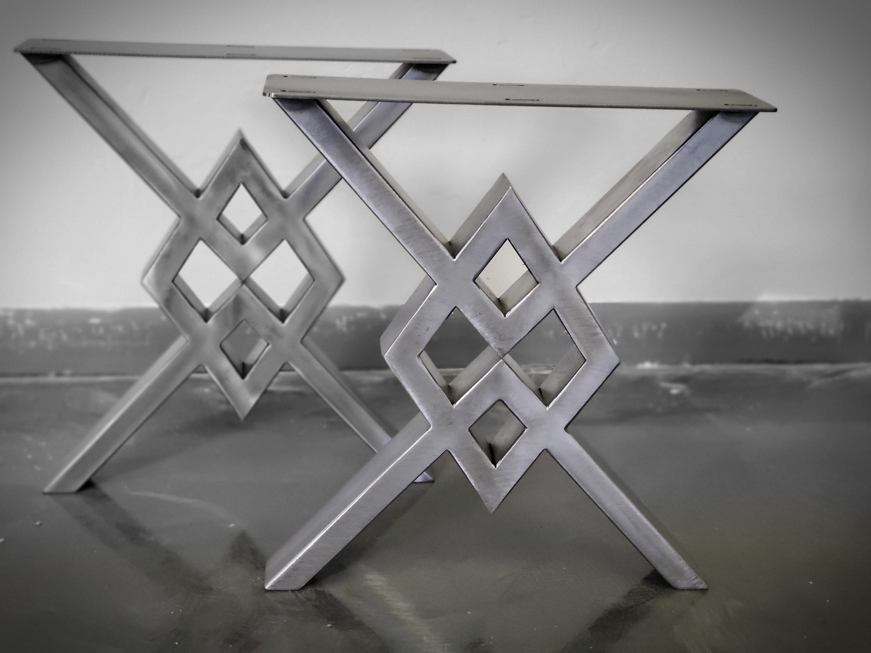 Inverted Diamond Style Metal Table Legs Any Size/color | Etsy