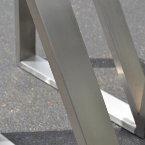 Brushed Metal Stainless Cross Brace Table/bench/desk Legs - Any Size ...