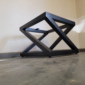Metal Table Base, Square Z-shaped Style - Any Size/color! - Etsy