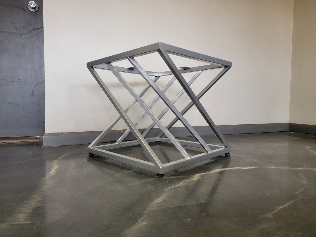 Twisted Square Metal Table Base - Any Size/color - Etsy