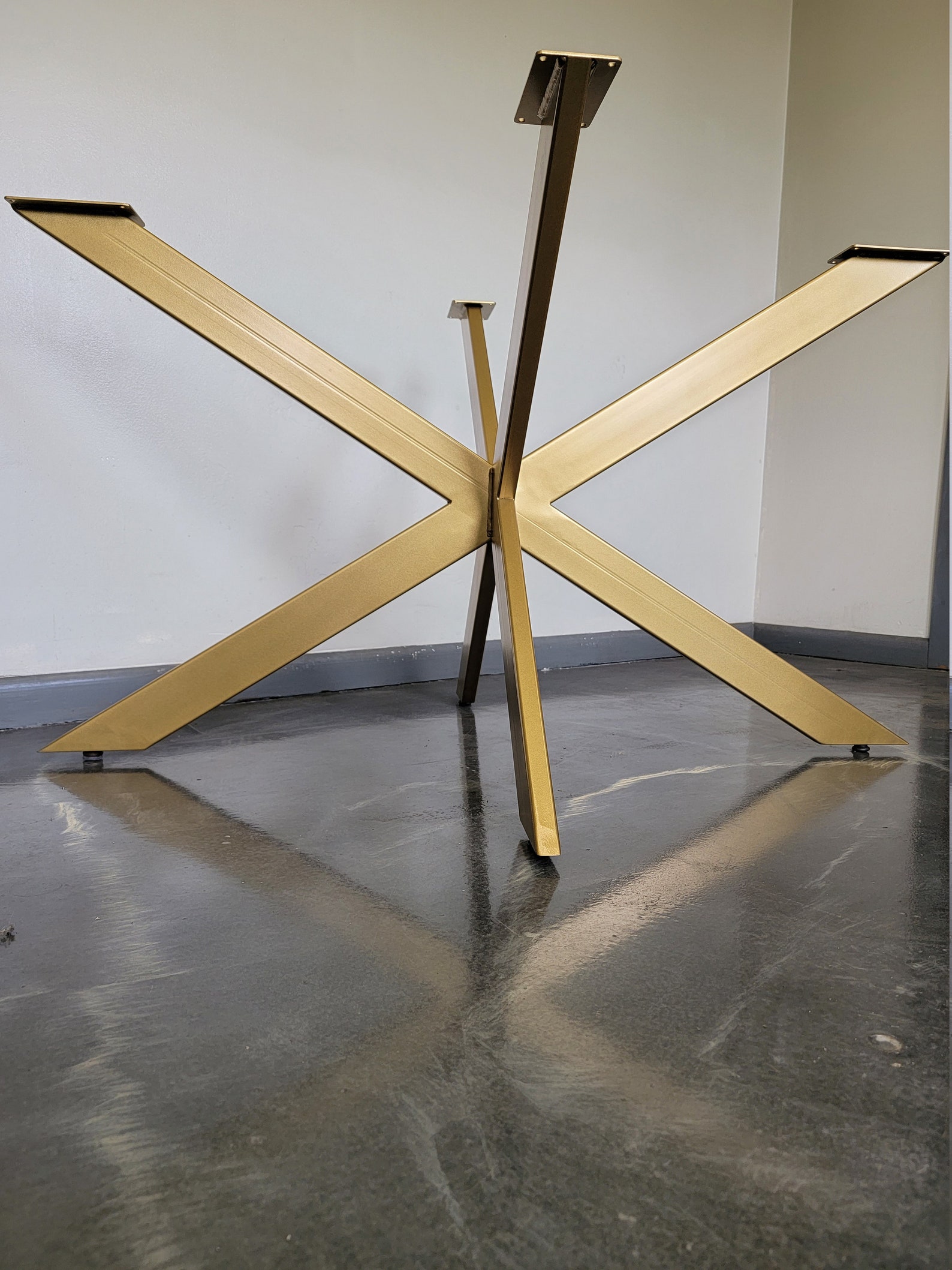 Rectangular Cross-x Metal Table Base/frame Any Size/color - Etsy